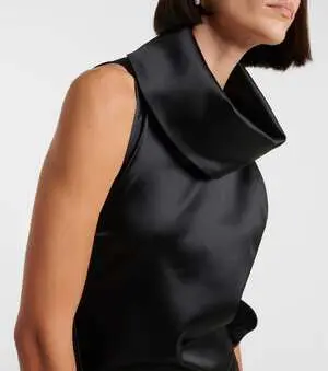 Attico Satin Midi Dress