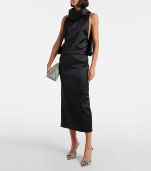 Attico Satin Midi Dress