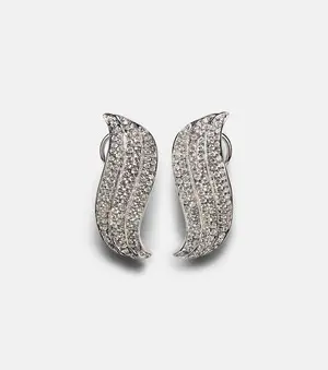 ANITA KO Celeste Small 18kt White Gold Diamond Earrings - Silver
