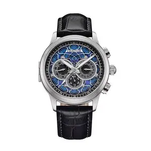 HERITOR AUTOMATIC Heritor Automatic Apostle Leather-Band Watch Silver/black