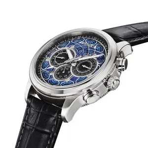 HERITOR AUTOMATIC Apostle Leather-band Watch - Silver/black