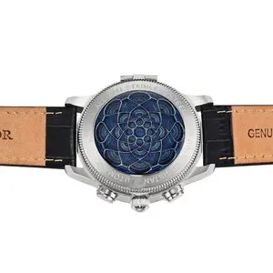 HERITOR AUTOMATIC Apostle Leather-band Watch - Silver/black