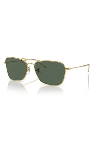 Ray-ban Caravan Reverse 61mm Square Sunglasses - Gold Flash