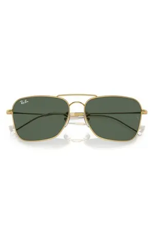 Ray-ban Caravan Reverse 61mm Square Sunglasses - Gold Flash