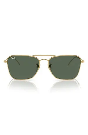Ray-ban Caravan Reverse 61mm Square Sunglasses - Gold Flash