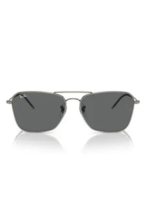 Ray-ban Caravan Reverse 61mm Square Sunglasses - Gold Flash