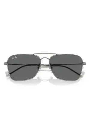 Ray-ban Caravan Reverse 61mm Square Sunglasses - Gold Flash
