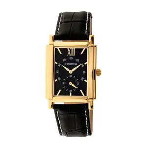 HERITOR AUTOMATIC Frederick Leather-band Watch - Gold/black