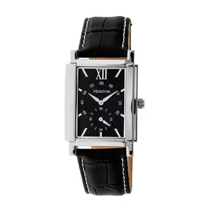HERITOR AUTOMATIC Frederick Leather-band Watch - Silver/black