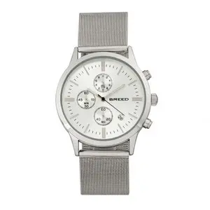 BREED Espinosa Chronograph Mesh-bracelet Watch W/ Date - Silver