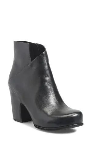 Kork-Ease® Seeley Platform Bootie - Black Leather