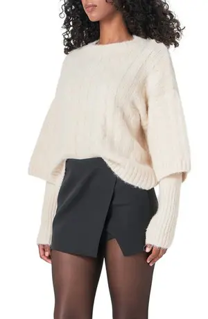 Endless Rose Twofer Cable Layered Sweater