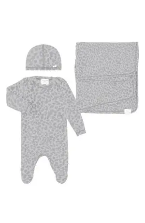 PAIGELAUREN Hacci Footie Set - Taupe