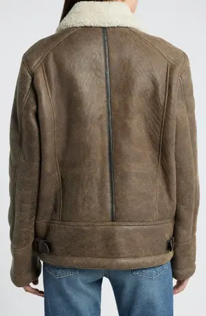 SCHOTT Genuine Shearling Lined Bomber Jacket