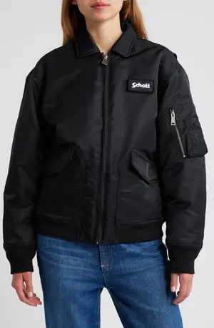 Schott Zip Up Jackets For Women