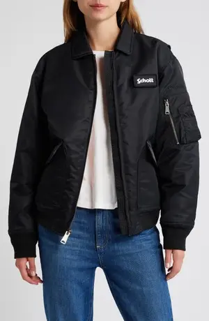 SCHOTT Satin Flight Jacket