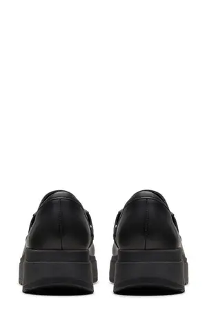 Clarks Loriini Izzy Platform Loafer - Black Leather
