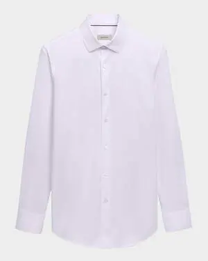Bugatchi Ooohcotton James Solid Sport Shirt White
