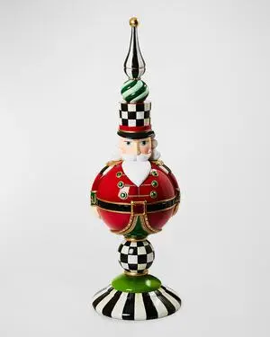 MACKENZIE-CHILDS Granny Kitsch Christmas Nutcracker Finial - One-color