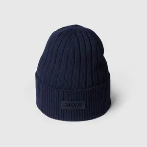 Gucci Rib Knit Wool Beanie - Blue