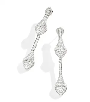 MARLI NEW YORK Gold And Diamond Cleo Drop Earrings - White