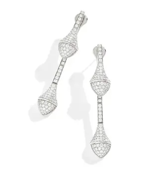 MARLI NEW YORK Gold And Diamond Cleo Drop Earrings - White