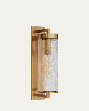 VISUAL COMFORT & CO. Liaison Large Bracketed Outdoor Wall Sconce Kelly Wearstler - Antique Brass