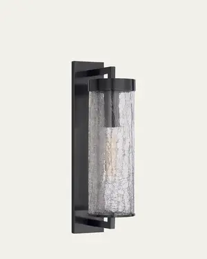 VISUAL COMFORT & CO. Liaison Large Bracketed Outdoor Wall Sconce Kelly Wearstler - Polished Nickel