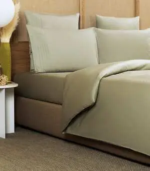 Frette Lush Ajour Super King Oxford Duvet Cover - Green
