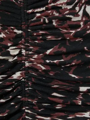 REISS Tammy Printed Ruched Top
