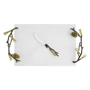 Michael Aram Pine Cone Cheeseboard With Knife