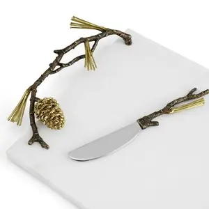 Michael Aram Pine Cone Cheeseboard With Knife