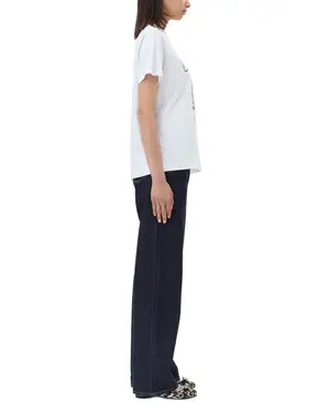 GANNI Basic Jersey Relaxed Tee - Leopard