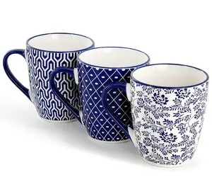 ELAMA Declan 6pc 12oz Stoneware Mug Set