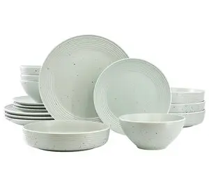 ELAMA Emilia 16 Pc Double Bowl Dinnerware Set - One-color