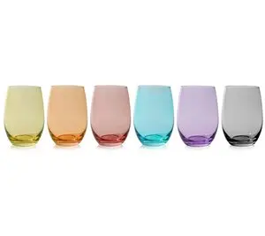 TRUE BRANDS Stemless Wine Glass Set Of 6 - One-color