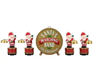 MR. CHRISTMAS 6 In. Animated Santas Marching Ba Nd - One-color