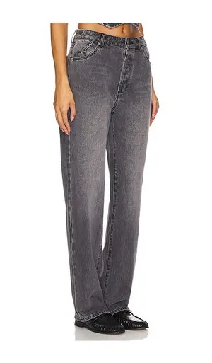 Rolla's 90s Relaxed Wide Leg Jeans - Worn Black