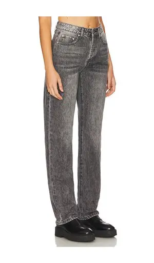 Superdown Lanie Rigid Denim Jeans - Washed Grey
