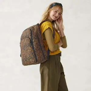 Vera Bradley Lotus Montage Backpack In Brown - 50% Off  display picture 1