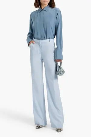 Another Tomorrow Cupro-blend Wide-leg Trousers