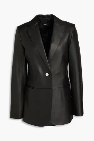 Theory Leather Blazer - Black