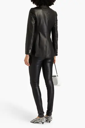 Theory Leather Blazer - Black