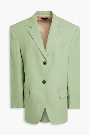 Theory Linen Blazer - Leaf Green