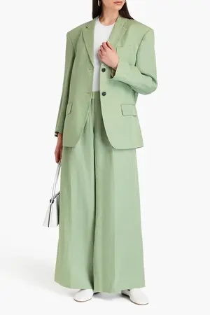 Theory Linen Blazer - Leaf Green