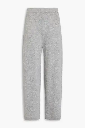 Theory Wool And Cashmere-blend Wide-leg Pants - Light Gray