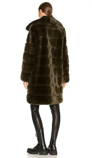Adrienne Landau Faux Fur Long Coat