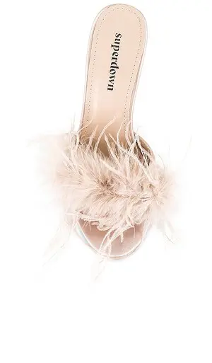 Superdown Feather Embellished Stiletto Heel