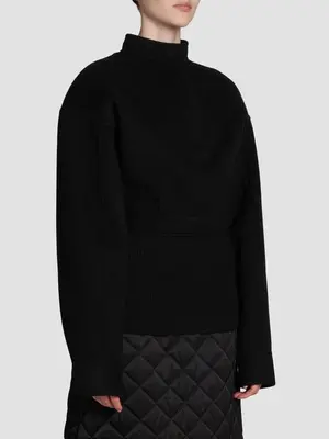 JIL SANDER Half Placket Wool Sweater