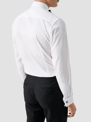 Eton Slim-fit Striped Cotton Evening Shirt - White